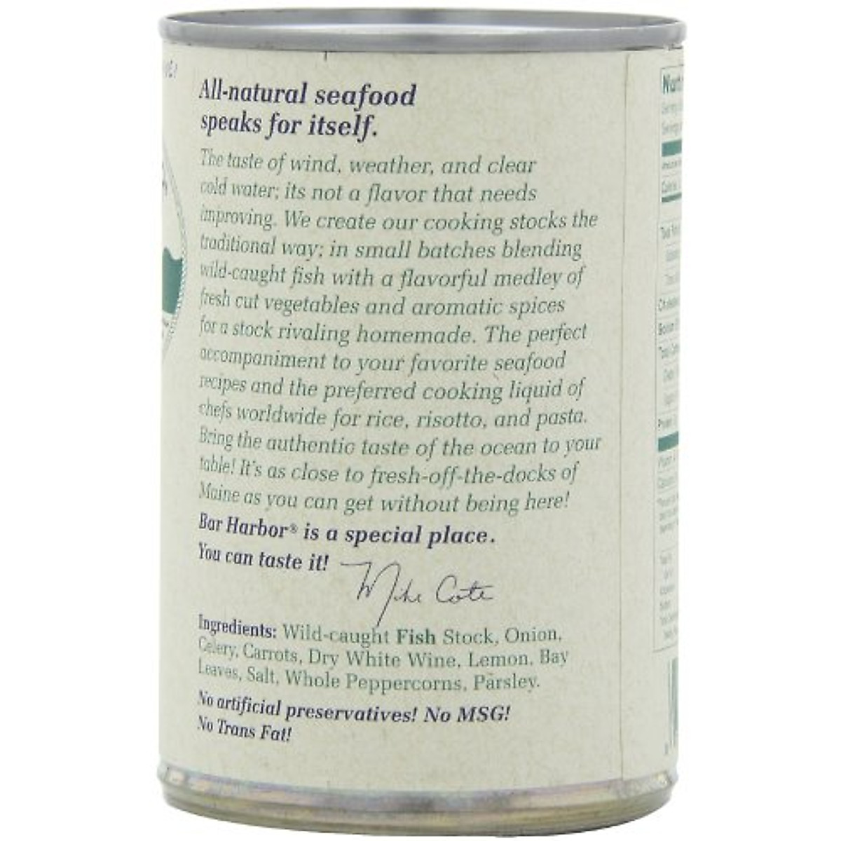 Bar Harbor Fish Stock - Maine Seafood Essence, Gluten-Free, All-Natural Ingredients - Ideal for Soups, Stews, and Seafood Dishes - 15 oz Can (Pack of 6)