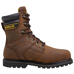 Cat Footwear Men's Salvo 8" Waterproof Steel Toe Thinsulate Work Boot, Dark Brown, 10.5