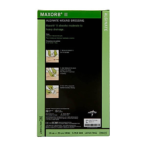 Maxorb II Alginate Dressings, 4" x 8" (Pack of 5)