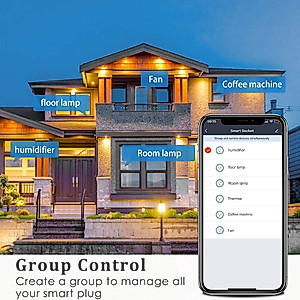 Energy Monitoring Dual Socket Smart Plugs That Work with Alexa Google Home Siri, Wireless 2.4G WiFi Outlet Controlled by Smart Life Tuya Smartthings, 10A Mini Socket Enchufe Inteligente with Timer