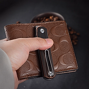 CIVIVI Foldis Pocket Folding Knife, 2.67-in Silver Bead Blasted Nitro-V Steel Blade, Copper Handle with Double Detent Slip Joint Pocket Knife EDC Knife C21044-1