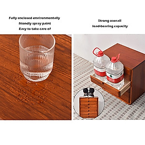 LEYT Wooden Desktop Storage Box with 3 Drawers, Office Supplies A4/Receipt File Organizer, Flat File Cabinet (Color : B)