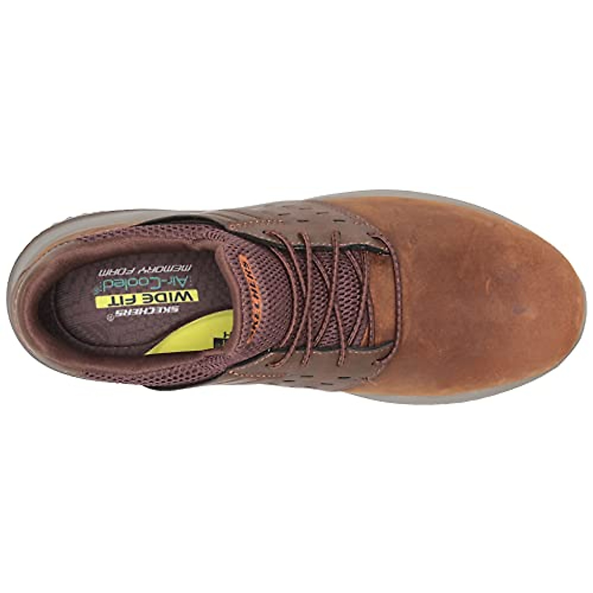 Skechers USA Men's Men's Delson 3.0-Ezra Leather Bungee Lace Slip On Sneaker, CDB, 11 X-Wide