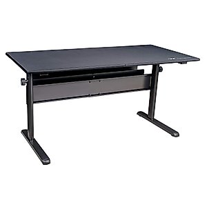 Thermaltake Tt Gaming Level 20 Gt Battlestation Computer Gaming Desk, Adjustable Heights, Scratch Resistant Surface, Full-Sized Desk Mat, GD-LBS-BRHANX-01 , Black