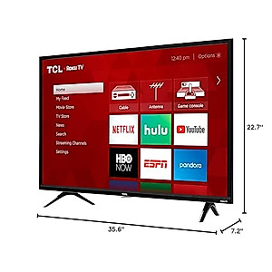 TCL 40S325 40 Inch 1080p Smart LED Roku TV (2019) (Renewed)