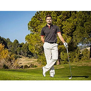 Hirzl Trust Hybrid Golf Gloves Mens Worn on Left Hand (Right Handed Golfer) Super-Strong Kangaroo Leather White / Black Small Ultra Grip Mitt