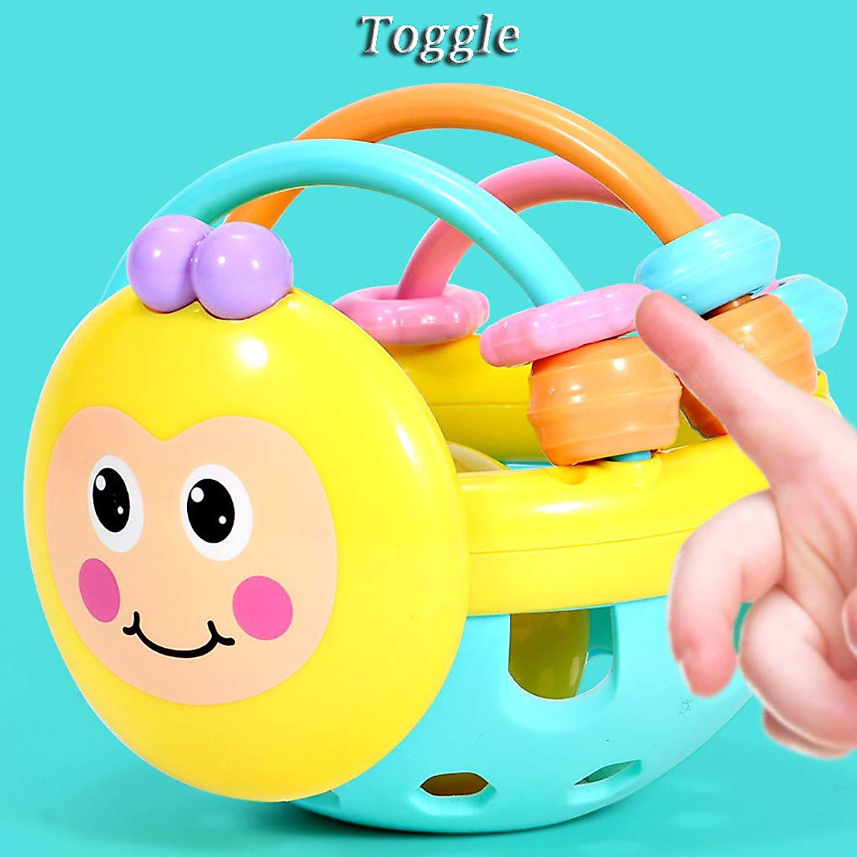 New Kids Educational Toys, Soft Kids Toy Bell Rattles Ball Toy, Infant Toy Plastic Hand Bell, Sensory Toy Fitness Rattle Toys for Girls Boys