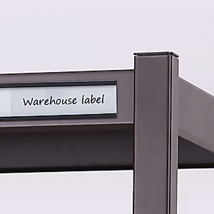 MVISUAL C Channel Magentic Label Holders 1x3 Inches with Paper Inserts and Clear Plastic Protectors, Pack of 30, Magnetic Data Card Holders File Cabinet Labels