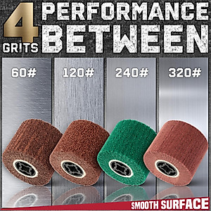 KUIMIT Handheld Metal Burnishing Machine,Electric Sander Polisher for Wood Stainless Steel Polishing,Lock Switch,Auxiliary Handle