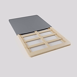 Continental Mattress 1.5-Inch Split Fully Assembled Bunkie Board for Mattress/Bed Support, Twin (Set of 2), Grey.