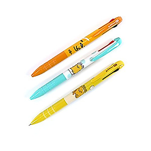 Sanrio Gudetama Lazy Egg 3 Color Clip Ballpoint Mascot Pen Set of 3