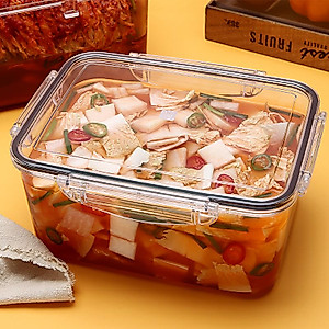 gotman Airtight Food Storage Container With Lid (169.1 oz, With Removable Drain Tray)-BPA-Free | Dishwasher, Microwave & Freezer Safe | Leak-Proof Lids | Kimchi Storage Container | Fresher Food
