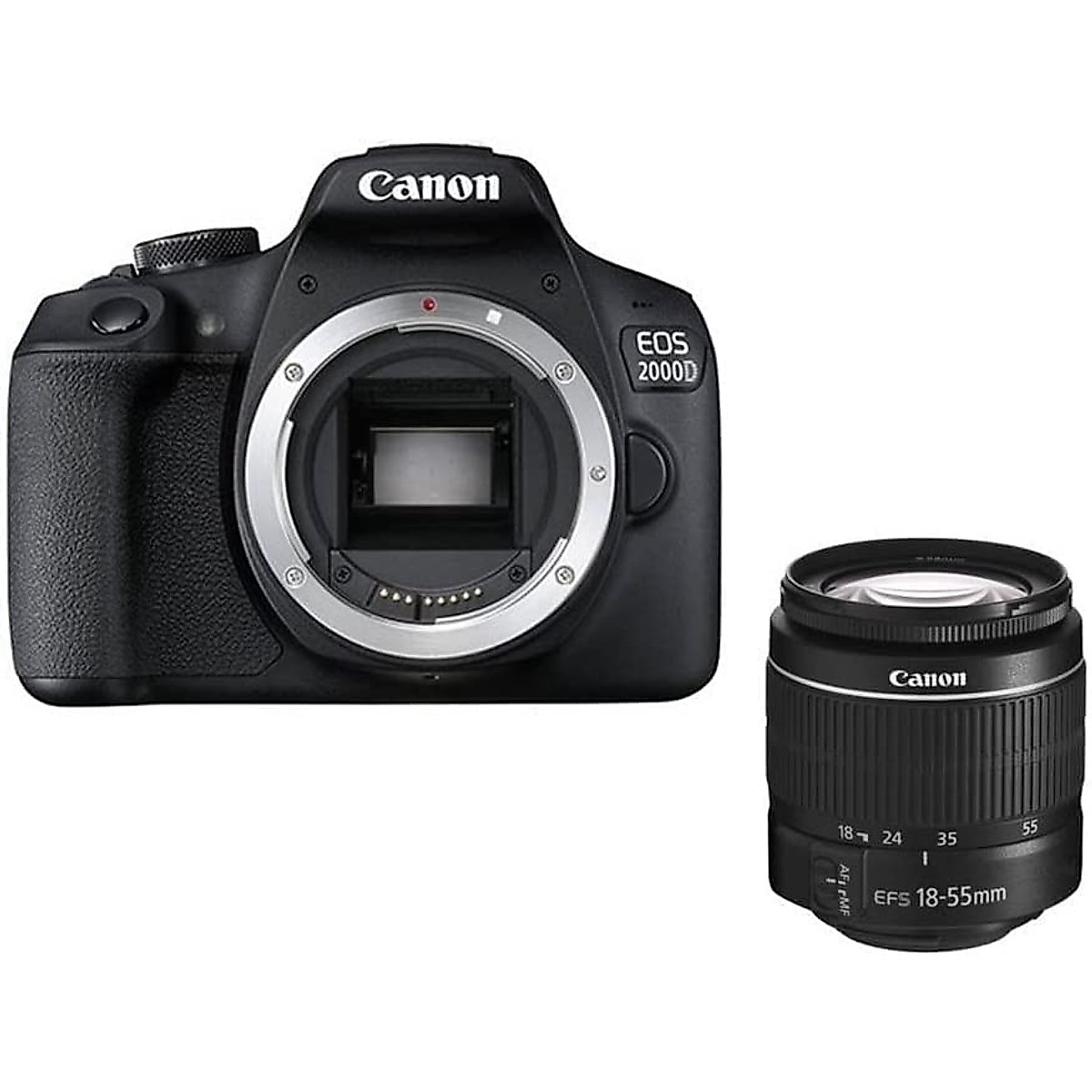 Camera EOS 2000D DSLR W/ 18-55mm Zoom Lens Bundle with 32GB Memory, 3PC Filter Kit, Case, Flex Tripod, Photo Kit (27 Pieces)