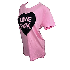 Victoria's Secret Pink Cotton Campus Oversize Short Sleeve Tee Color Pink Size X-Large New