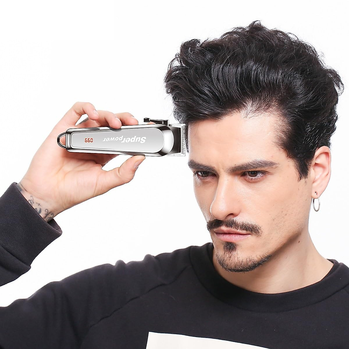 HARUE Hair Clippers for Men, Hair Trimmer Cordless Hair Clipper Electric Haircut Machine Adjustable Hair Cutting Machine Portable Clippers for Men