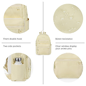 STEAMEDBUN Aesthetic Backpack for Teen Girls, Kawaii Backpack for School, Cute Ita Backpack with Insert(beign)