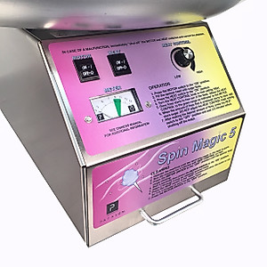 Paragon Spin Magic 5 Cotton Candy Machine with Metal Bowl for Professional Concessionaires Requiring Commercial Quality & Construction