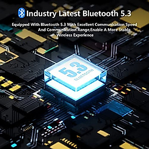 ALLWAY Open Ear Headphones-Wireless Bluetooth 5.3 Over Ear Sports Earbuds,Sweat Resistant Headset for Driving Biking Cycling Outdoor(Black)