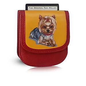Taxi Wallet – Vegan Material, Yorkie – A Simple, Compact, Front Pocket, Folding Wallet, that holds Cards, Coins, Bills, ID – for Men & Women
