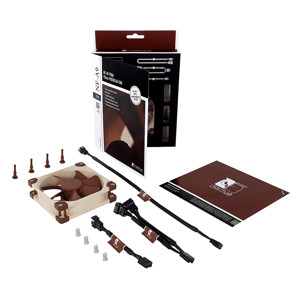 Noctua NF-A9 PWM, Premium Quiet Fan, 4-Pin (92mm, Brown)