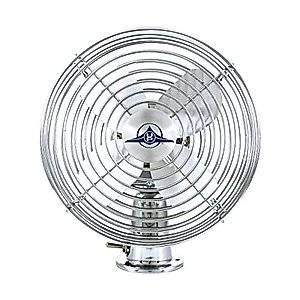 United Pacific 40848 Heavy-Duty Chrome 12V Car Fan w/6" Fan Blade for Cars, Trucks, RVs, & Vans, All Metal, 2-Speeds, Adjustable Base - ONE Fan