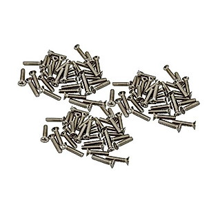 FixtureDisplays® 100PK M4 X 22mm Pitch 0.7mm - Phillips Flat Head Machine Screw (Countersunk) Carbon Steel Nickel Plated Cross Recessed 302232-NPF