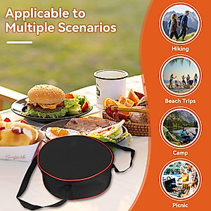 Dishes Storage Bag, China Storage Chest Round Crockery Storage Bag Plate Protectors Travel Bag Large Camping Tableware Dinnerware Bag Cupboard Storage Bag