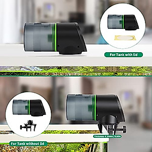 Ycozy Automatic Fish Feeder Rechargeable with USB Cable Moisture-Proof Intelligent Electric Fish/Turtle Feeder for Aquarium & Fish Tank Intelligent Timer Fish Food Dispenser for Vacation | Navi-EV