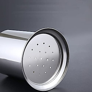 luzen 1PC Stainless Steel Kitchen Utensil Holder Chopsticks Spoons Forks Tableware Storage Organizer Drying Holder with Drain Holes for Kitchen Counter, Silver