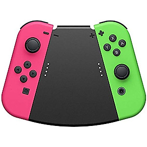 FANPL 5 in 1 Hand Grip Connector for Nintendo Switch Joy Con & OLED model Joy Con, Comfort Game Handle Connector with Wrist Strap for Joy Cons