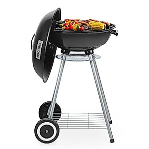 Ainfox Portable Charcoal Grill for Outdoor 18.5 inch BBQ Grill, Kettle Charcoal Grill with Plated Chrome Grates, for Outdoor Cooking, Patio, Backyard, Outdoor Cooking, Picnic