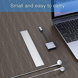ANDAPA USB C Splitter, Dual USB C Audio and Charger Adapter with PD 60W Fast Charging Dongle Fit for Galaxy S22 S21 S20 S20+ Note 20,Pixel 6/5XL,ipad pro