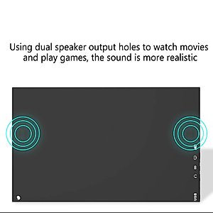 DFZ 15.6 Inch Portable Monitor, 1920 X 1080 Computer Display, Built-in Speakers, Portable Gaming Monitors for Computer, Laptop