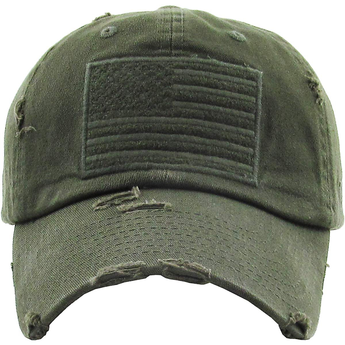 KBVT-209 OLV Tactical Operator with USA Flag Patch US Army Military Baseball Cap Adjustable