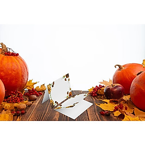 Thanksgiving Day Table Place Card, 25-Piece Tent Style Cards Set, Special Paper Easy-to-Write and Foldable, Seating Cards for Thanksgiving Day Party, Food Labels -G03