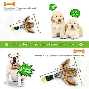 wangstar Squeaky Dog Toy for Puppy Dogs Toys to Keep Them Busy Mallard Duck Stuffed Dog Toys for Medium Small Dogs, 9" x3 Wild Duck