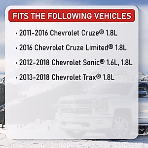 Coolant Thermostat and Housing Assembly with Sensors - Compatible with Chevy Cruze, Limited, Trax, Sonic 1.8L & 1.6L - Replaces 25192228, 55564890, 15-81816, 902-033, 55579951 - Full Aluminum