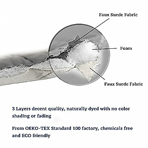 JIABOLANG Double Side L Shape Couch Cover Sectional Sofa Covers Set Chaise Couch Cover Slip Covers for Sofas Couches Sectional Furniture Protector Cover (Medium,Grey)