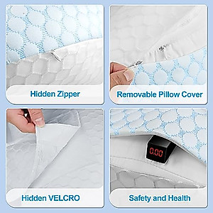 Clasymoon Pregnancy Pillow, Maternity Pillow,Pregnancy Pillows for Sleeping with Removable Jersey Cover, Pregnancy Body Pillow for Back Pain and Pregnant Legs, HIPS, Belly Support(Blue White)