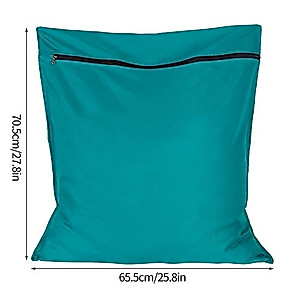 AUXSOUL 1 Pack Pet Laundry Bag, Stops Pet Hair Blocking The Washing Machine, Big Size Wash Bag Ideal for Dog Cat Horse, Hair Remover Safely, 25.8’’ 27.8’’ (65 X 70cm)(Lake Blue)
