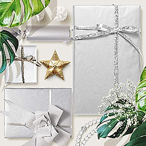 Whaline Sliver Tissue Paper Bulk 100 Tissue Paper Sheets Gray Gift Wrapping Paper Metallic Sliver Tissue Gift Wrap Paper for DIY Crafts Weddings Birthday Showers Arts Craft Party Favor Decoration