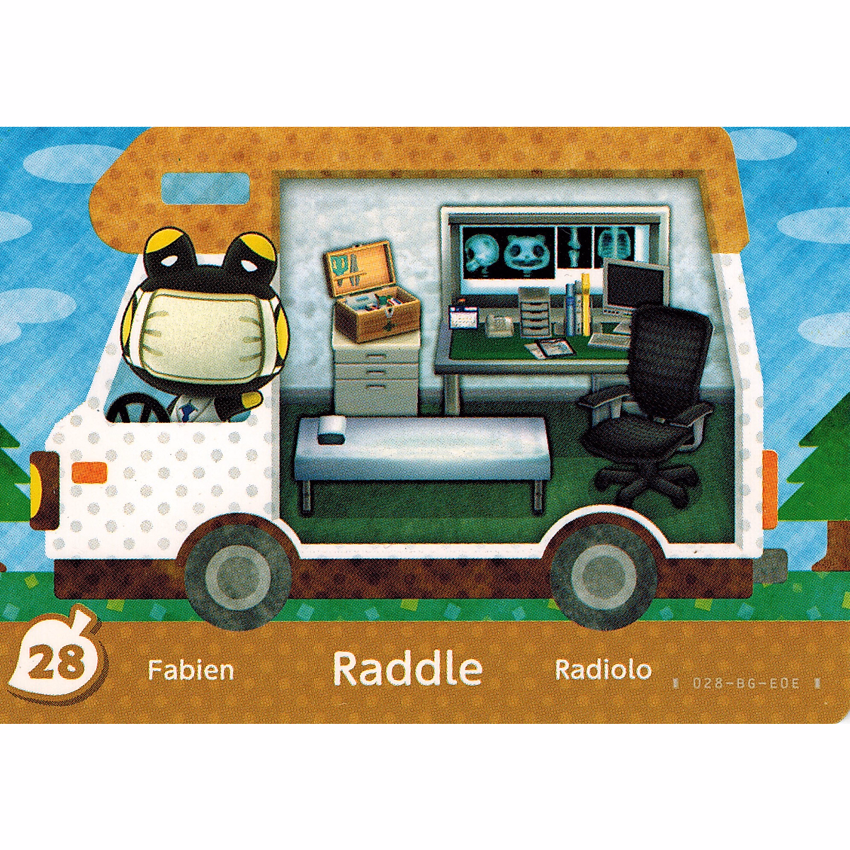 Nintendo New Leaf Animal Crossing Welcome Amiibo Card Raddle 28/50 USA Version