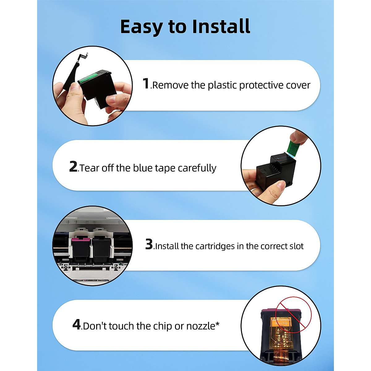 InkSpirit Remanufactured Ink Cartridge Replacement for HP 63XL 63 XL Combo Pack for OfficeJet 5200 5212 5255 3830 4652 4655 5258 4650 DeskJet 3630 2130 1112 Envy 4520 4512 Printers ( 1 Black 1 Color)