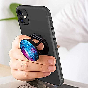 4 Pack Foldable Expanding Cell Phone Finger Stand Holder Compatible with All Smartphones and Tablets Purple Galaxy Starry Sky Nebula