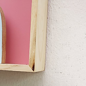 Sweet FanMuLin 2PCS Lovely Wooden House-Shaped Wall Storage Shelf Kid's Room Decoration (White)