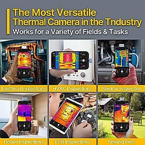 InfiRay P2 Pro Thermal Camera for Android, 256x192 IR High Resolution, 9g Smallest Thermal Imager with -4°F to 1112°F Temp Range, Video Recording Supported, Works for Smartphones and PC & Tablets