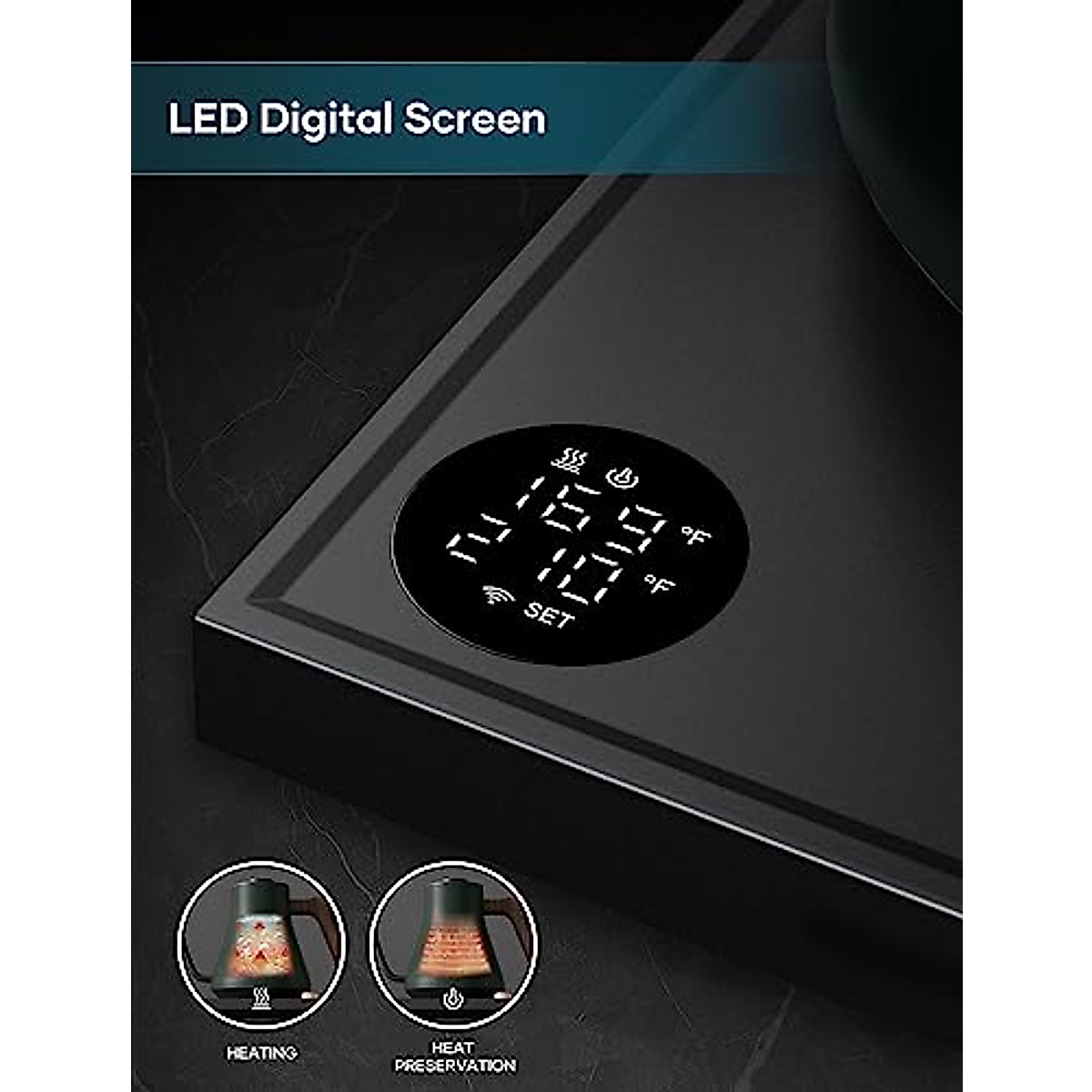 Electric Kettles, INTASTING Gooseneck Electric Kettle, ±1℉ Temperature Control, Stainless Steel Inner, Quick Heating, for Pour Over Coffee, Brew Tea, Boil Hot Water, 0.9L Green