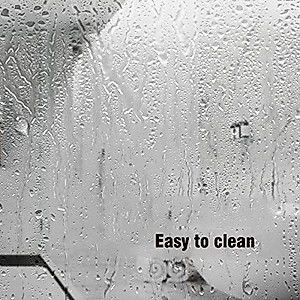 TIKABC Shower Curtain Liner, Clear Plastic Waterproof Bathroom 4G Shower Curtains, 72x72 inch Shower Liner with 3 Magnetic Weights and 12 Hooks(Clear)