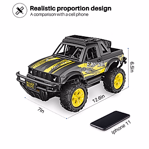 DoDoeleph Remote Control Jeep,16MPH High Speed 4WD RC Cars, 1/16 Scale Differential System All Terrains Off-Road, 2.4GHz Rechargeable Xmas Gift Toys for Kids Adults