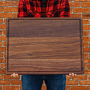 Refine Kitchenware Extra Large Walnut Personalized Cutting Board | Monogrammed Walnut Cutting Board, Christmas Gift, Anniversary Gift, 100% Made In The USA
